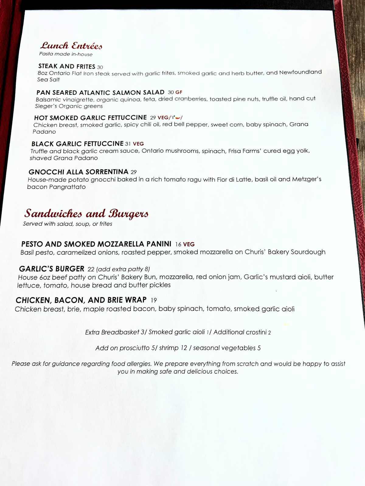 Garlic’s of London - A Review